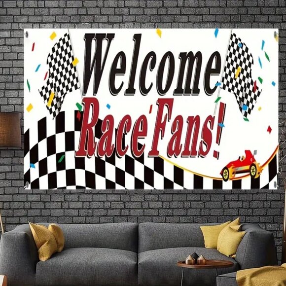 Wall Decor | Welcome Race Fans Flag | Poshmark